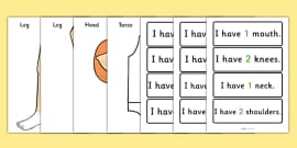 FREE! - Split Pin Bodies - Body parts, my body, nose, eyes, ears, mouth ...