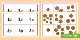 Making Change: 1p and 2p Coins Worksheet / Worksheet