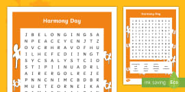 Harmony Day Word Search | F-2 | Australian Learning Resource