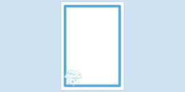 FREE! - Simple Blank Snow Themed Page Border | Page Borders | Twinkl