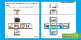 Colourful Semantics Who, Doing What Dice Nets (teacher made)