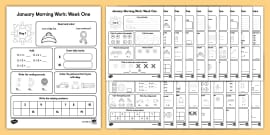 First Grade January Morning Work Bundle (Teacher-Made)