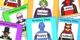 Editable Vocabulary Villain Word Mat Pack (teacher made)