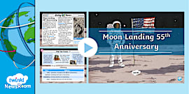 Anniversary of the Moon Landing News Report worksheet