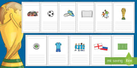Football World Cup Word and Picture Matching Worksheet - football