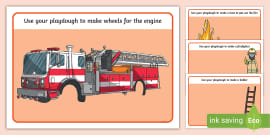 Fire Engine Template (teacher made) - Twinkl