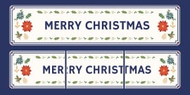 Winter Botanical Themed Winter Art Display Banner - Twinkl