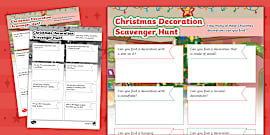 Create a Christmas Scavenger Hunt Activity Sheet