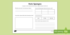 Levels Synonym Worksheet (l'enseignant a fait) - Twinkl