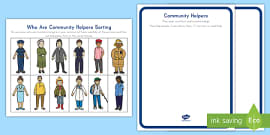 Community Helpers Scene and Question Cards (teacher made)