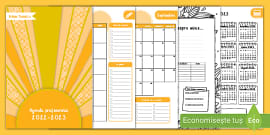 Calendar literar | Scriitori români | Twinkl (teacher made)