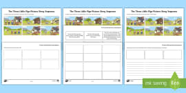 The Three Little Pigs Story Sequencing Graphic Organizer