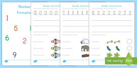 FREE! - 0-9 Number Formation Workbook - number formation workbook, number