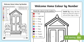 Welcome Home Colouring Pages - Primary Resources - Twinkl
