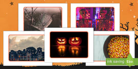 Pumpkin Window Display - Printable Halloween Photo Pack