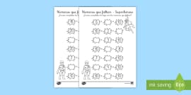 Uno más y uno menos Ficha de actividad (teacher made)