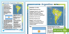 Argentina Word Search, Argentina Wordsearch, Argentina
