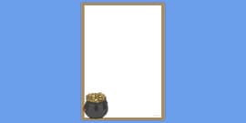 FREE! - Simple Blank Gold Coin Page Border | Page Borders | Twinkl