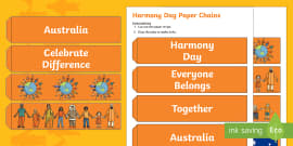 Harmony Day Banner Australian Upper Primary (teacher made)