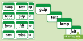Phonics Level 2 Double-Sided Decodable Word Cards - Kindergarten