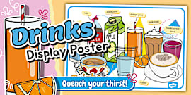 Drinks Word Mat