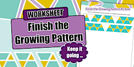 Growing Patterns Worksheets for Students | Twinkl