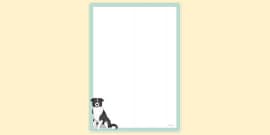 FREE! - Simple Blank Hot Dog Page Border | Page Borders | Twinkl