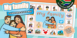 Preschool: All About Me- My Family Display Posters