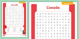 Canada's Geography Word Search | Twinkl CA (teacher made)