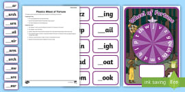 Phase 5 Phonics Wheel of Fortune Spinning Wheel Activity Pack