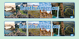 KS2 Blank South America Map Display Poster