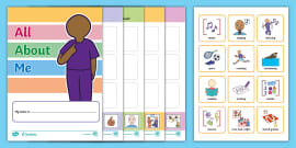 All About Me Board Game (teacher made)