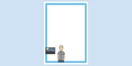 FREE! - Simple Blank Boy Scout Page Border | Page Borders | Twinkl