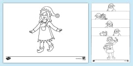 Christmas Gonk Colouring Pages