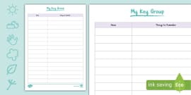 Key Group Overview Template (teacher made) - Twinkl