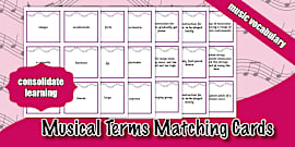 👉 Music Notes' Names Matching Cards | Twinkl