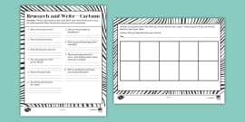 Research and Write Art Activity for 6th-8th Grade - Twinkl