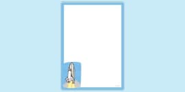 FREE! - Rocket Ship Page Border | Page Borders | Twinkl