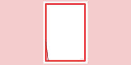 Simple Blank Border Page Red | Page Borders | Twinkl