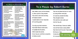 Robert Burns Word Unscramble - Robert Burns Words - Twinkl