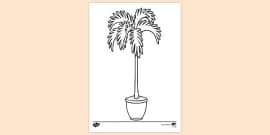FREE! - Palm Tree Colouring Page | Colouring Sheets - Twinkl
