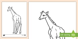 Giraffe Spots Counting and Coloring Sheet (Teacher-Made)