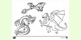 Dragons Mindfulness Colouring Sheets - Health & Wellbeing