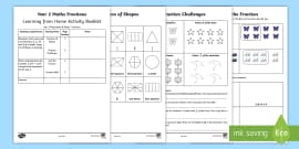 Year 2 Summer Themed Maths Home Learning Activity Booklet