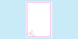 FREE! - Boarding a Plane Page Border | Page Borders | Twinkl