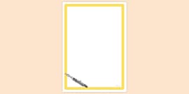 FREE! - Simple Blank Yellow Page Border | Page Borders | Twinkl