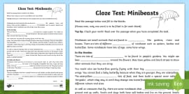 The Moon Differentiated Cloze Worksheet / Worksheets