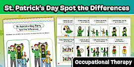 Valentine's Day Spot the Difference Visual Perception Activity Sheets for
