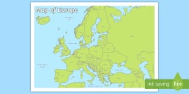 Map of Europe | Blank & Labeled Map Template (teacher made)
