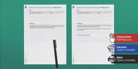 Risk Assessment Worksheet | Science Practical Skills |Beyond